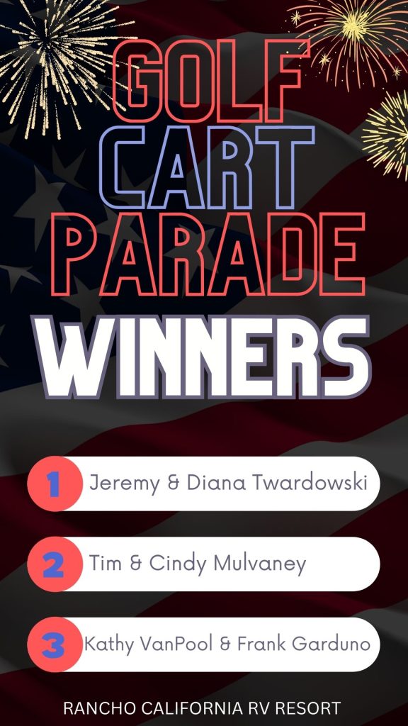 Golf Cart Parade Winners - Rancho California RV Resort