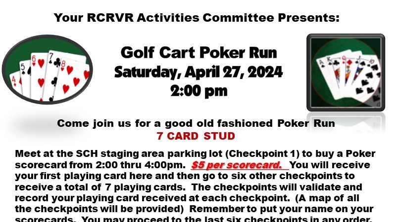Golf Cart Poker Run - Rancho California RV Resort